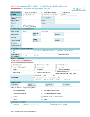 Fillable Online Novel Coronavirus (2019-nCoV) Public Health ...