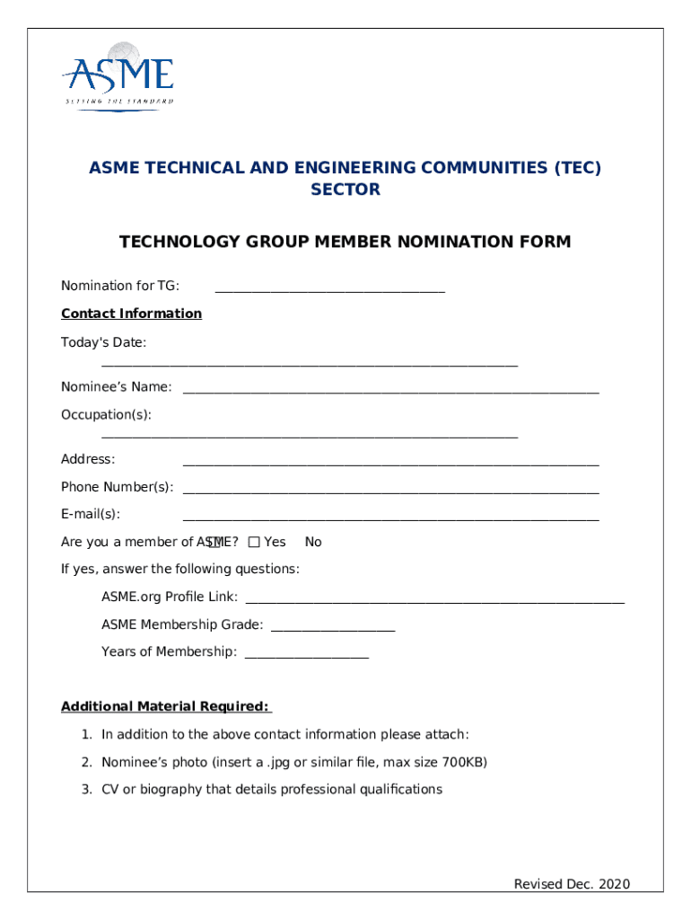 ASME TECHNICAL AND ENGINEERING COMMUNITIES (TEC) SECTOR - community ...