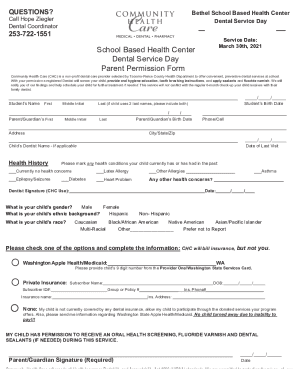 Fillable Online SBHC Permission Form .docx Fax Email Print - pdfFiller