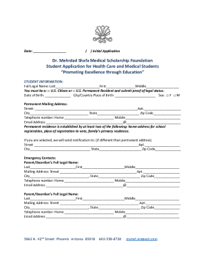 Fillable Online ) Initial Application Fax Email Print - pdfFiller