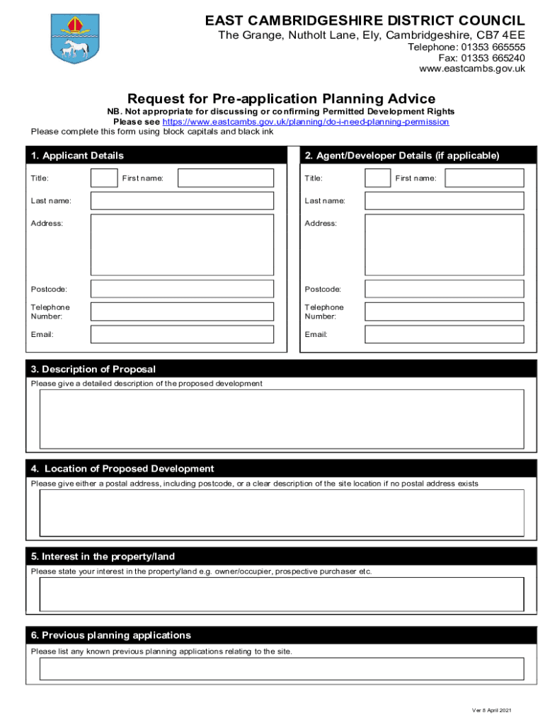 Fillable Online Pre app request form APR 21 .v8.docx Fax Email Print ...