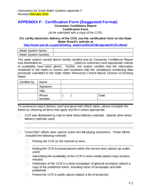 APPENDIX F:Certification (Suggested at) Doc Template | pdfFiller