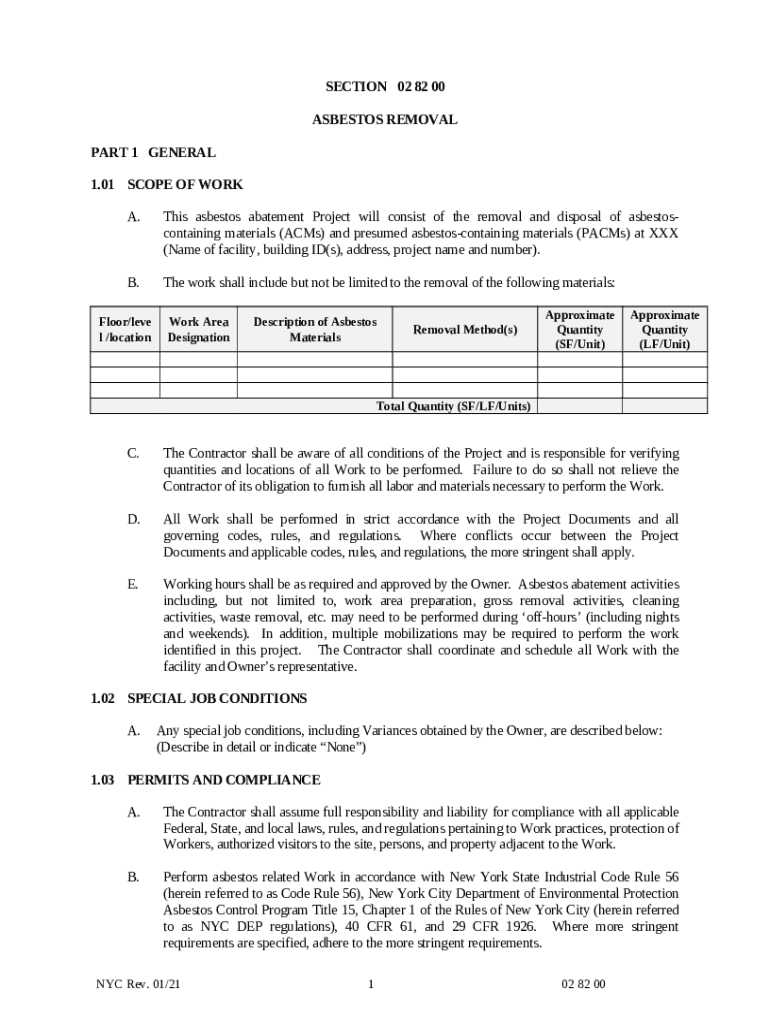 General Guidelines Asbestos RemovAl And disposAl Please ...General ...