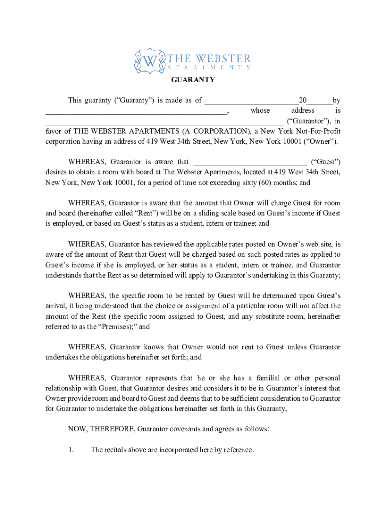 Fillable Online THIS CONTINUING GUARANTY ('Guaranty'), dated as of date ...