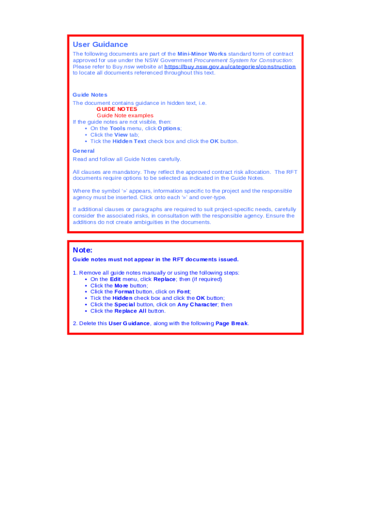 The Mini Minor Works (MMW) contract simplifies and reduces the cost of ...