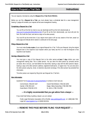 You can request a trial date by using this Request for a Trial ( F29 ...