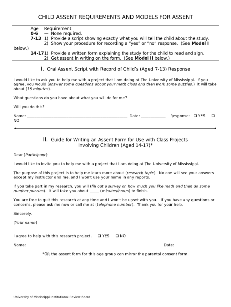 Guide for Writing a Consent for Use with Classroom Projects* Doc ...