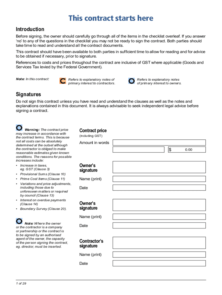 Fillable Online What to Look for and Avoid When Signing a Home-Building ...
