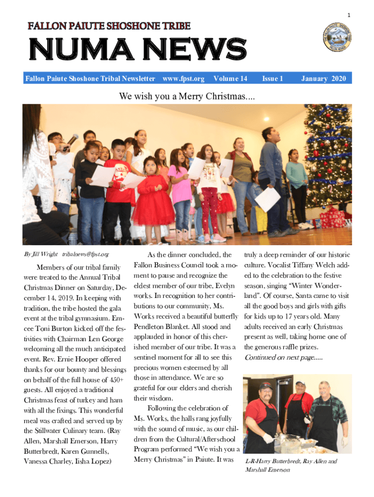 Fillable Online Fallon Paiute Shoshone Tribal Newsletter ww.fpst.org ...