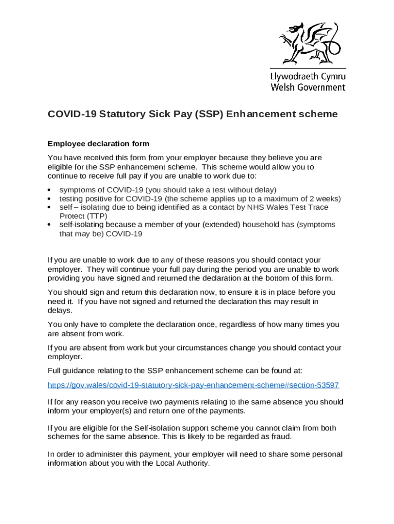 Claim back Statutory Sick Pay paid to your employees due to ... Doc ...