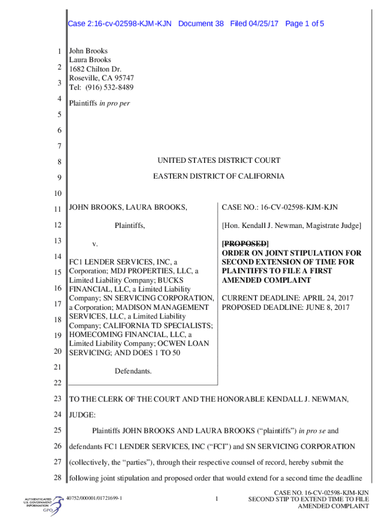 Fillable Online 16-2598 Brooks v. FCI Lender Services Inc. Order ...