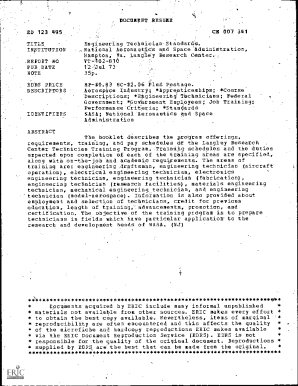 Fillable Online Engineering Technician Standards. Fax Email Print ...