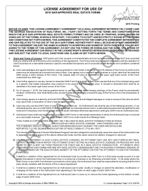 Fillable Online 2019 GAR-APPROVED REAL ESTATE FORMS Fax Email Print ...