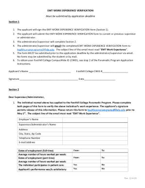 Fillable Online Work Experience Form 12-2020 Fax Email Print - pdfFiller