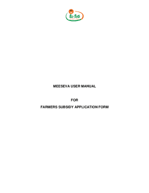 Fillable Online apasp meeseva gov Farmers Subsidy Application Form-User ...