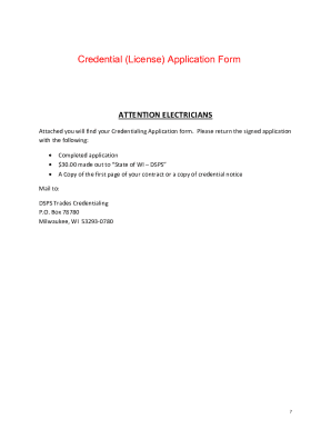 Fillable Online Credential (License) Application Form Fax Email Print ...