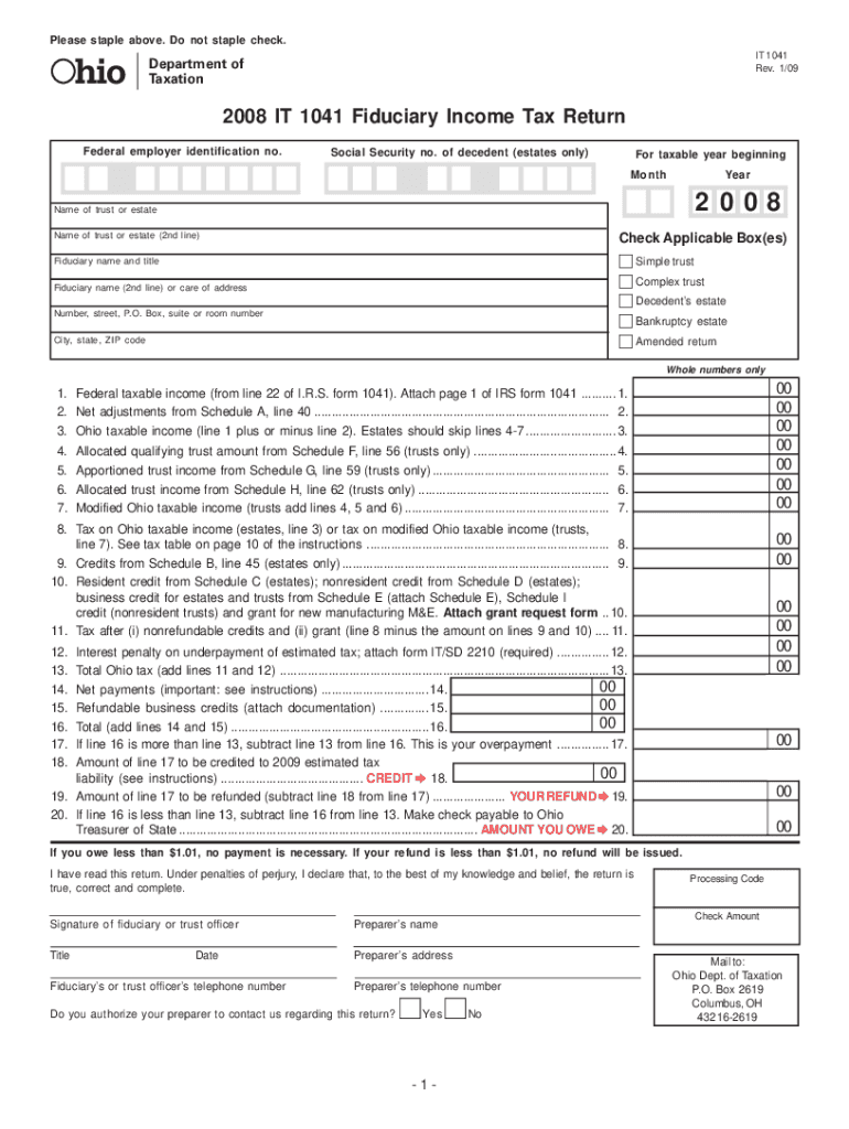 Fillable Online Instructions for Form 1041 and Schedules A, B ... - IRS ...