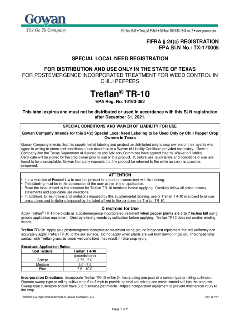 Fillable Online EPA Reg. No. 10163-363 This label expires and must not ...