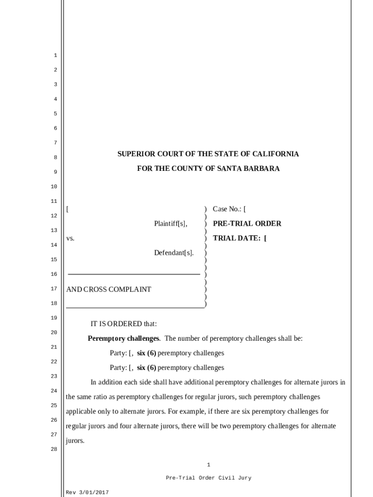 Peremptory challenges Doc Template | pdfFiller