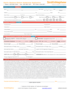 Fillable Online Smith+Nephew Patient Assistance Program (PAP ...