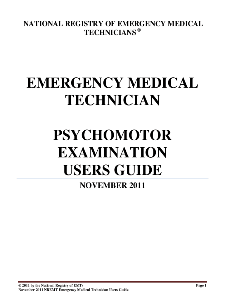 Fillable Online National Registry of Emergency Medical ...