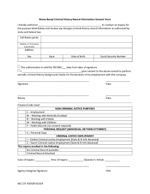 Fillable Online Name-Based Criminal Background History Record ...