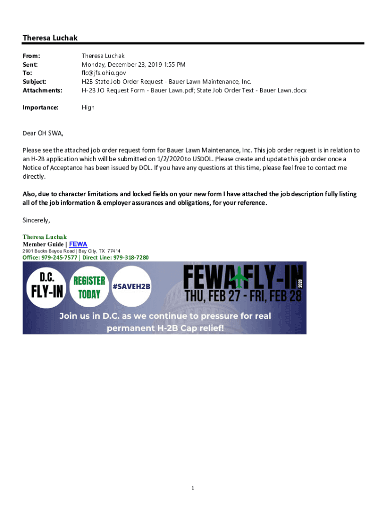 Fillable Online Fillable Online H2B State Job Order Request - Agave ...