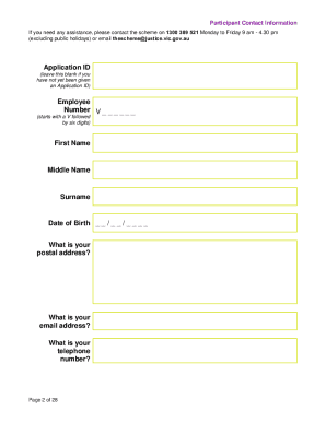 Fillable Online Restorative Engagement and Redress Scheme - Application ...