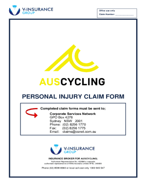 Fillable Online PERSONAL INJURY CLAIM FORM - WordPress.com Fax Email ...