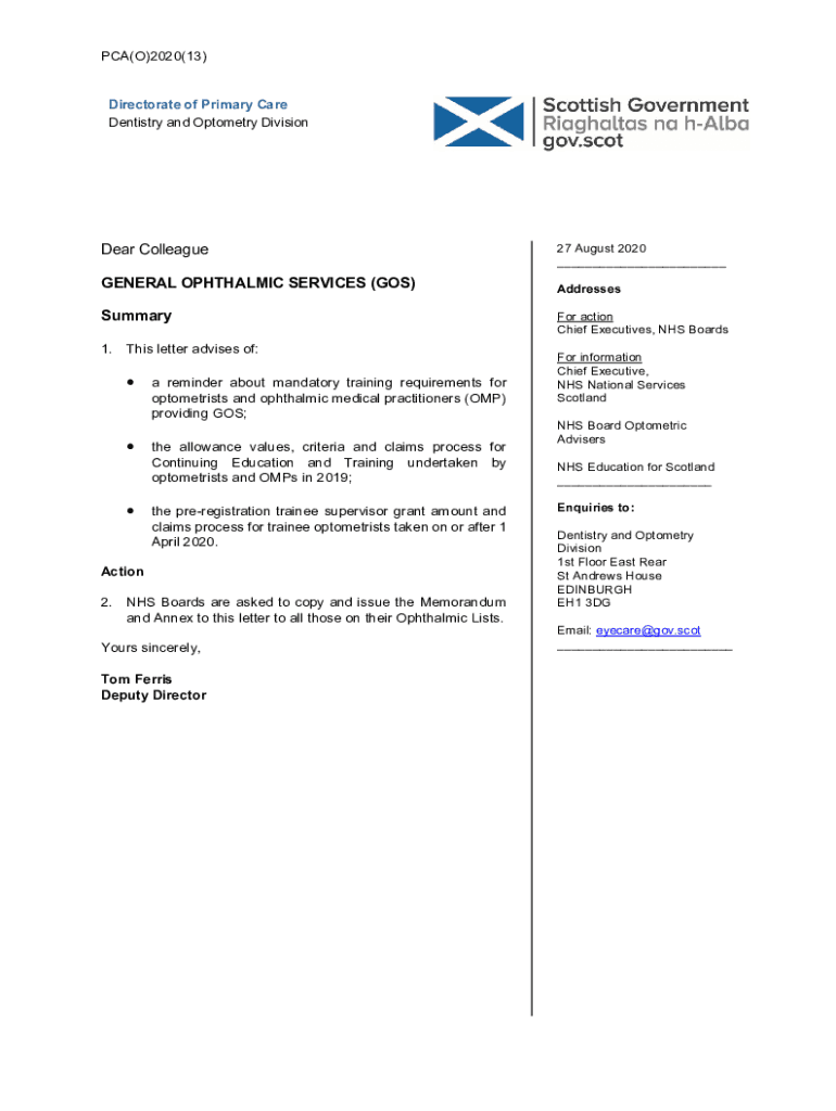 Fillable Online GENERAL OPHTHALMIC SERVICES (GOS) Addresses - sehd.scot ...