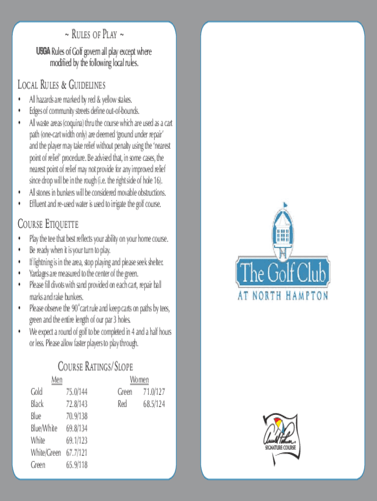 Fillable Online 8. Model Local Rules - United States Golf Association ...