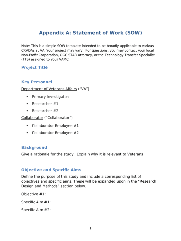 Statement of work template - create a statement of work w ... Doc ...