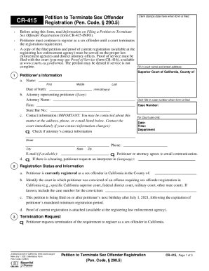 Cr 415 Form - Fill Online, Printable, Fillable, Blank | pdfFiller