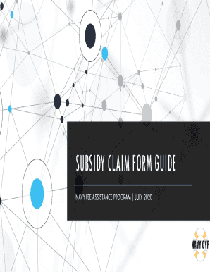 Fillable Online SUBSIDY CLAIM FORM GUIDE Fax Email Print - pdfFiller