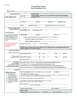 Fillable Online School Enrollment Form - Fill Online, Printable ...