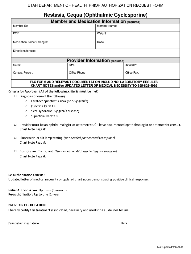 Fillable Online , Cequa (Ophthalmic ) - Utah Fax Email Print - pdfFiller