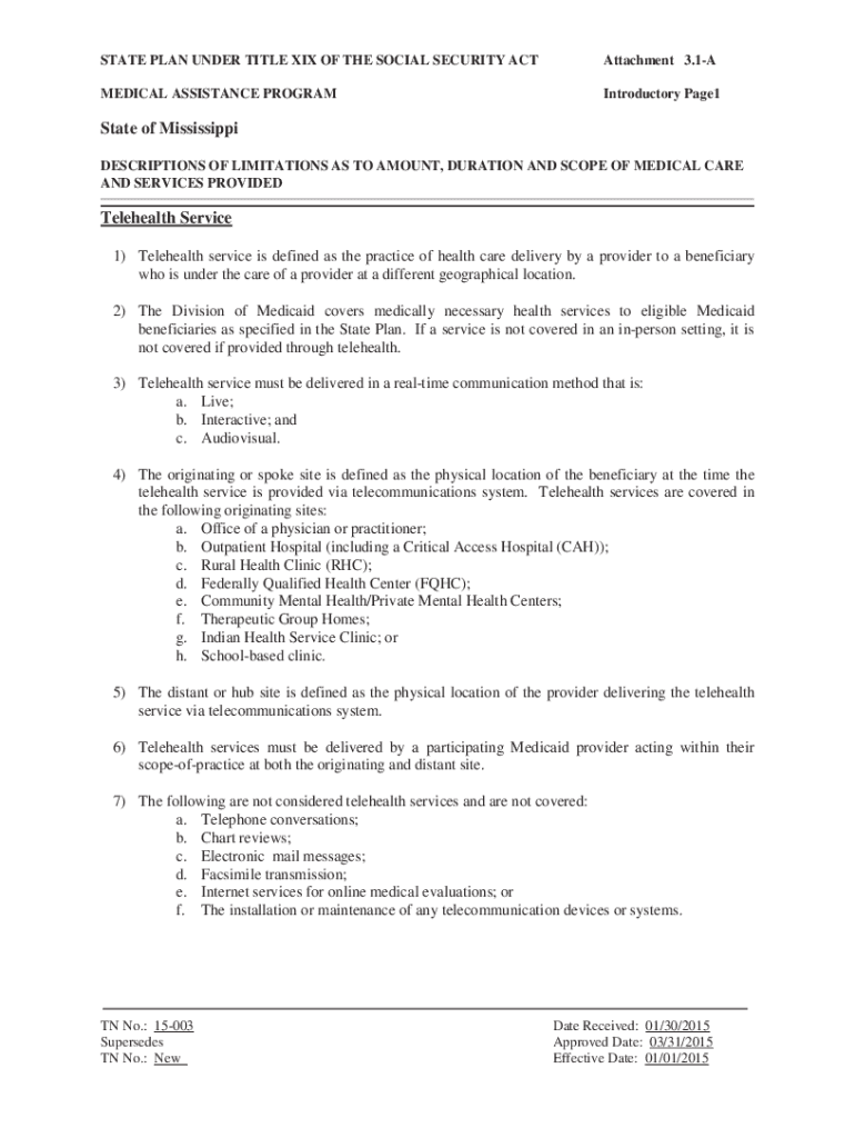 Fillable Online medicaid ms DESCRIPTIONS OF LIMITATIONS AS TO AMOUNT ...