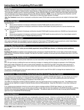Fillable Online Get the free Instructions for Completing PS Form 8201 ...