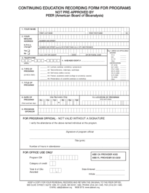 Fillable Online 2021 CE Recording Form Fax Email Print - pdfFiller