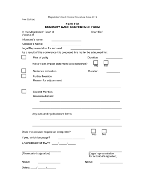 Fillable Online Summary Case Conference Form Fax Email Print - pdfFiller