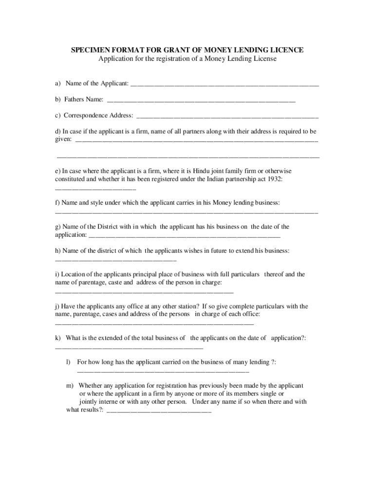 Fillable Online jk gov Application for the registration of a Money ...