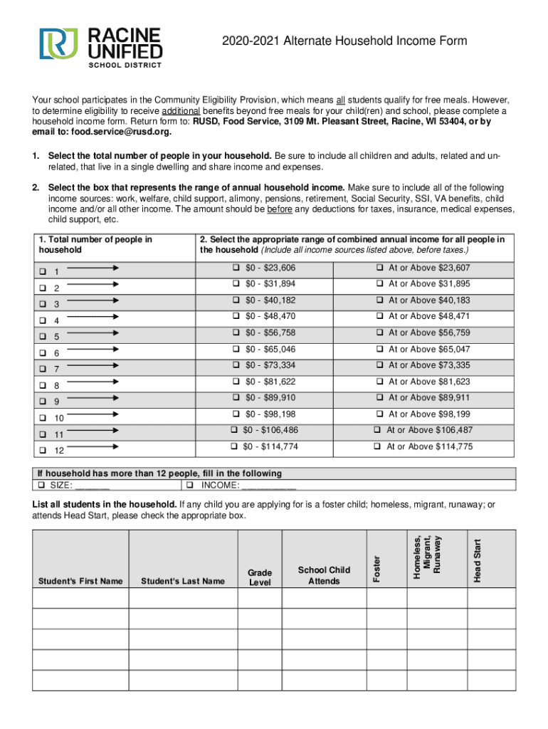 Fillable Online household income form Fax Email Print - pdfFiller