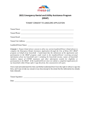 Fillable Online Tenant Consent Form (ERA Program) KMG Comments ...