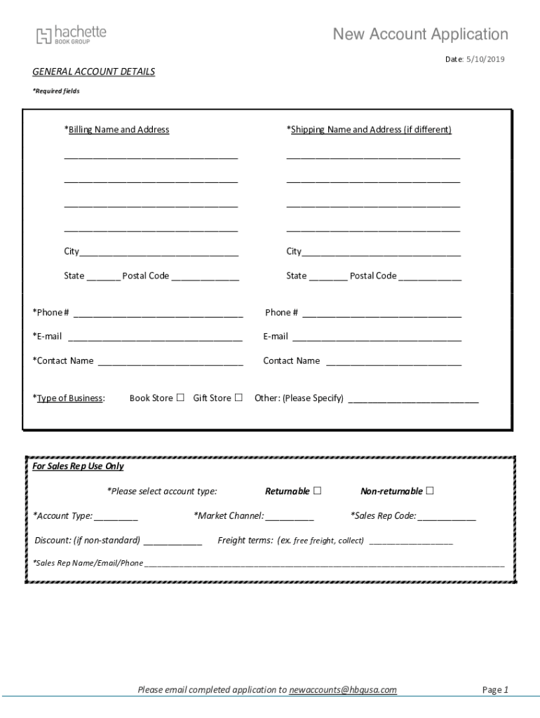 Fillable Online HBG New Acct Application 2019 revision .docx Fax Email ...