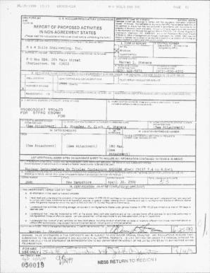 Fillable Online Revised NRC Form 241, "Rept of Proposed Activities in ...