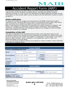 MAIB Accident Reporting Doc Template | pdfFiller