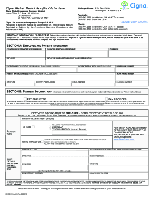 Fillable Online . Claim submission instructions via Cigna Envoy. Fax ...