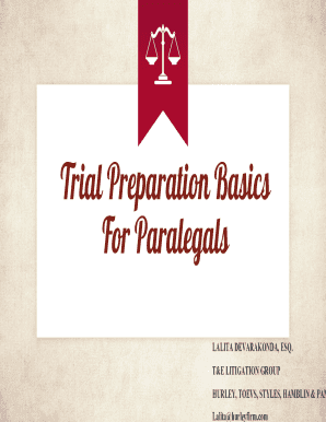 Fillable Online Trial Preparation Basics Fax Email Print - pdfFiller
