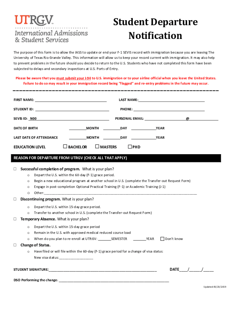 Fillable Online UTRGV Office of Global Engagement Report - UT System ...