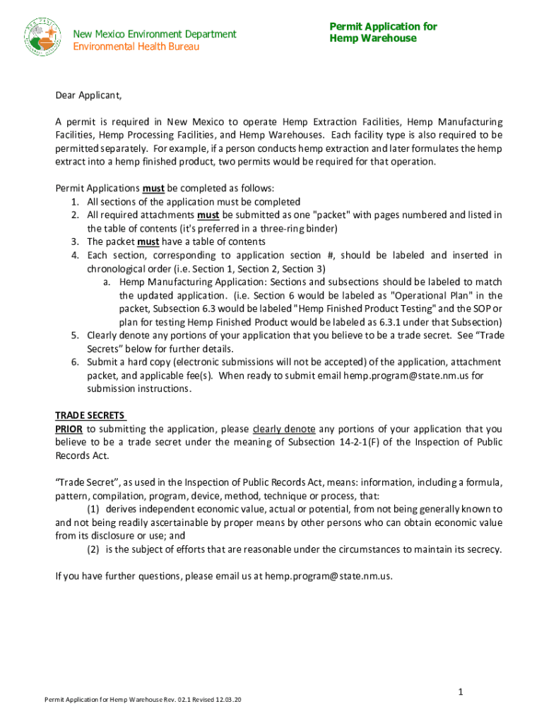 Fillable Online Hemp Warehouse Application Fax Email Print - pdfFiller